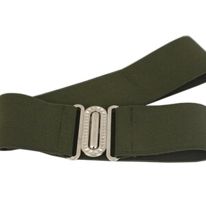 Green , Elastic, Stretch Belt, Metal Clasp - Etsy