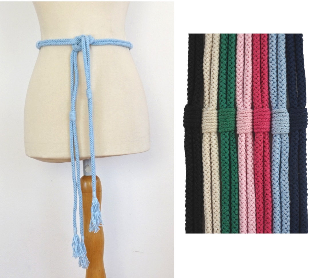 Cotton 2 Ropes Cord Tassel Belt - Etsy