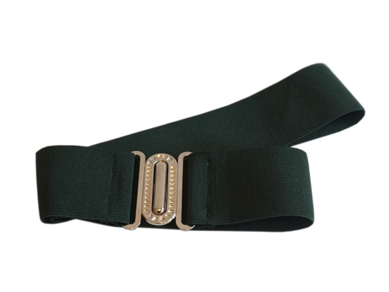 Green , Elastic, Stretch Belt, Metal Clasp - Etsy