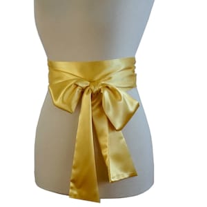 Yellow Satin Sash Two Sides , Two Layers, Any Length - Etsy