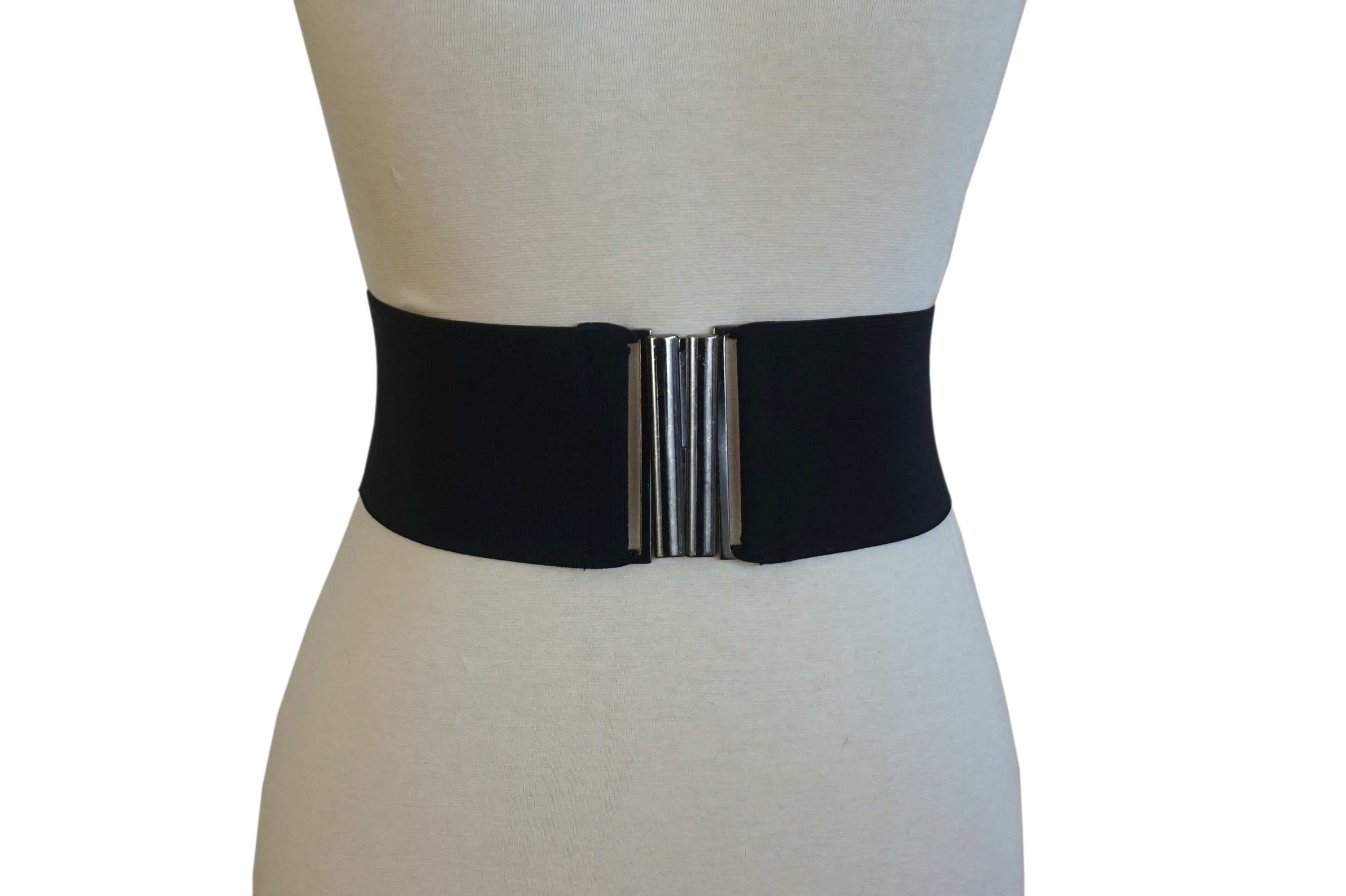 Black Wide Stretch Elastic Belt | Etsy