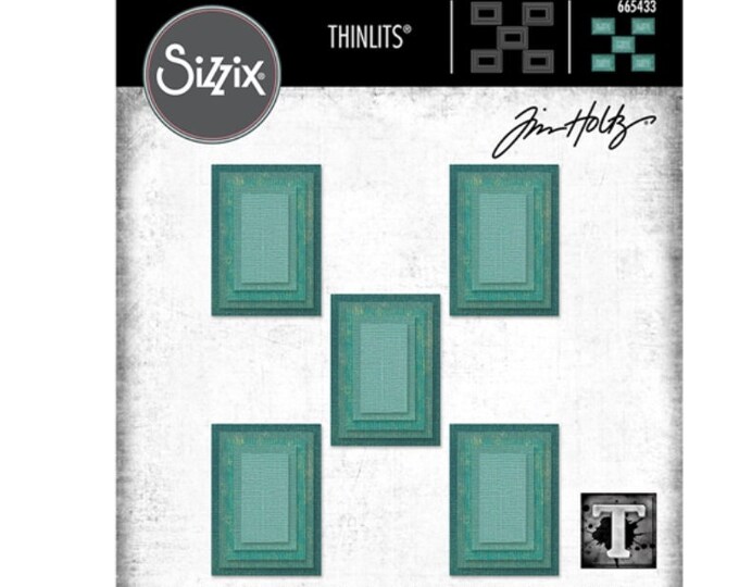 Tim Holtz Sizzix Thinlits Stacked Tiles 665433 Metal Die, Bubbles, Junk Journal, Mixed Media ...