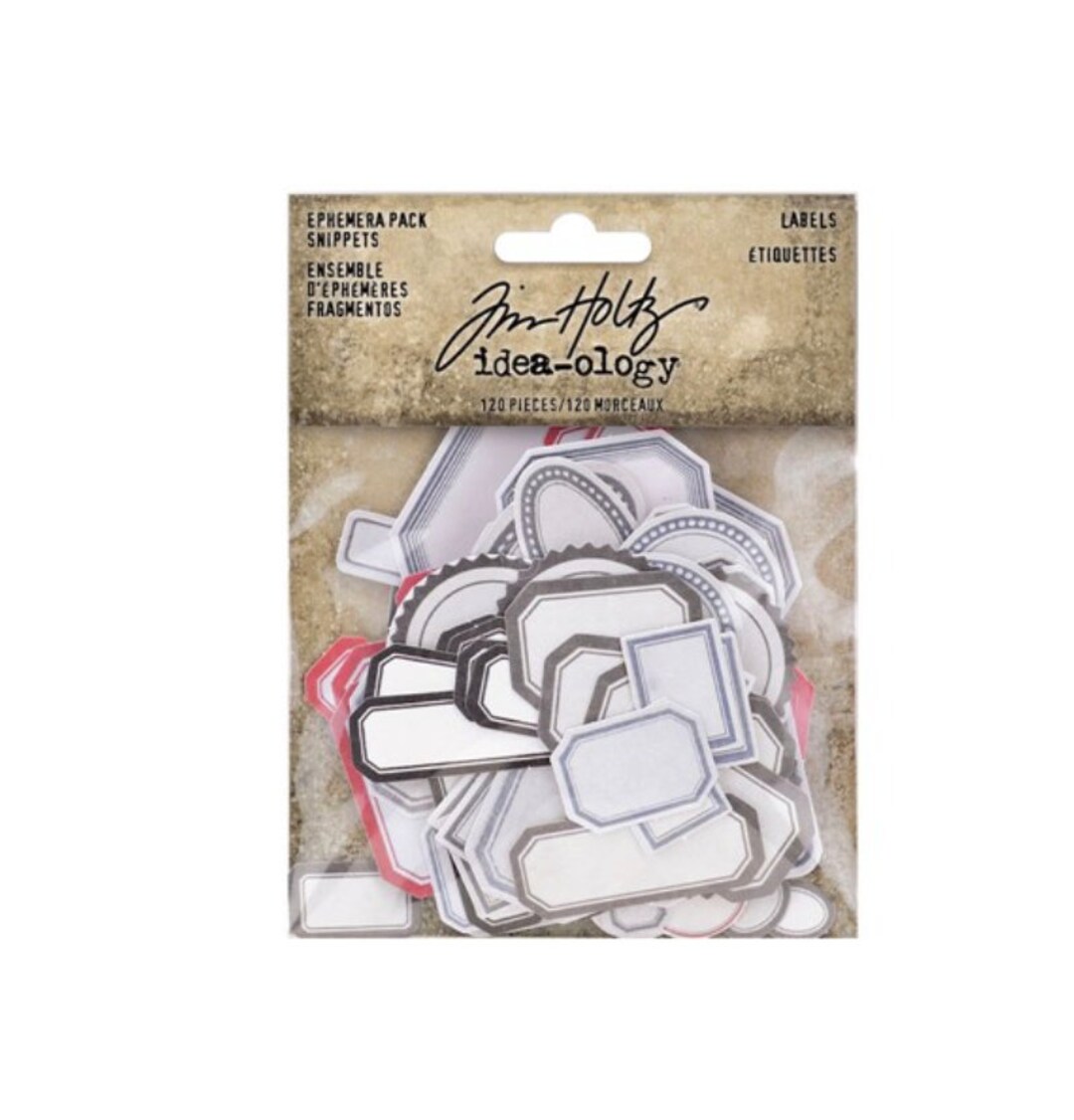 Tim Holtz Idea-ology Label SNIPPETS Ephemera TH94188 Mixed Media ...