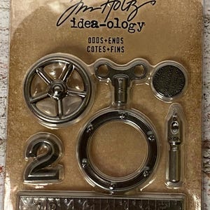Set of Tim Holtz IDEAOLOGY, Adornments Metal, Vintage, Charms, Lucky ...