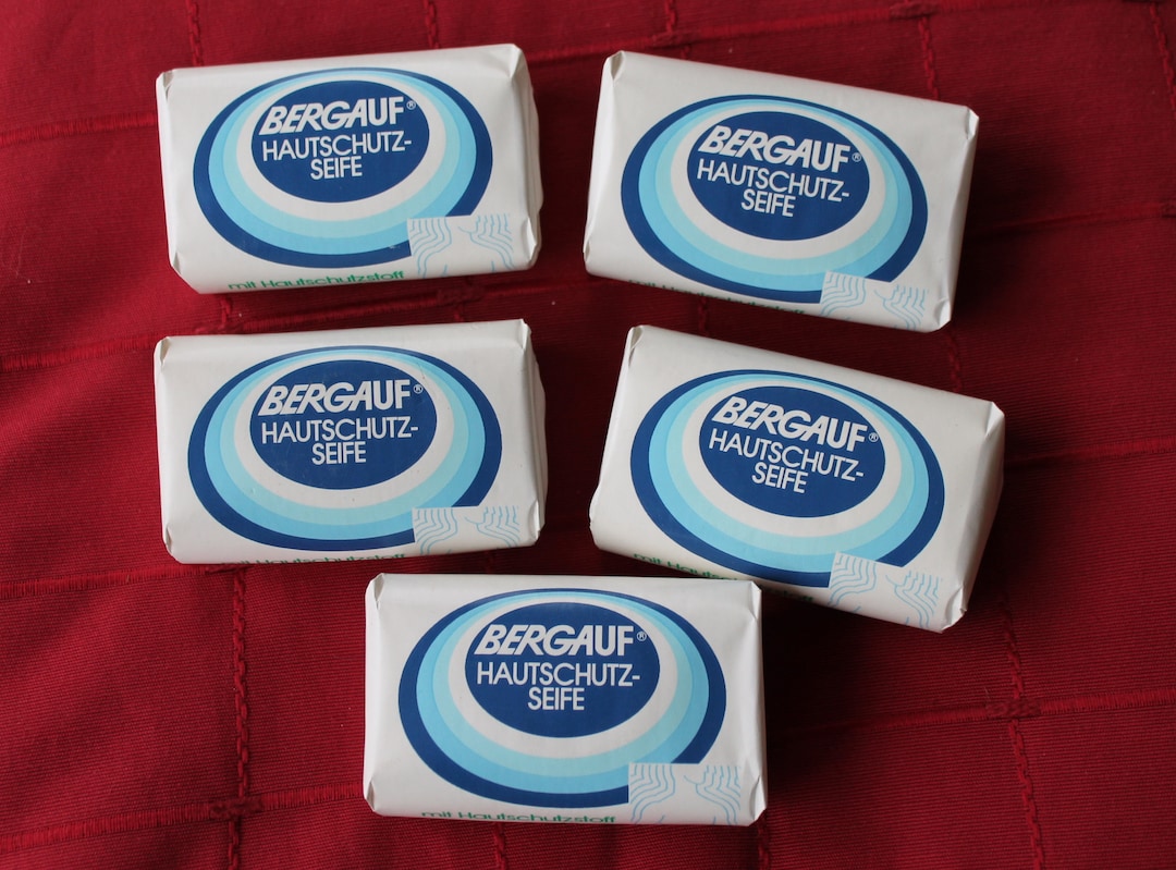 5 Seifen, Bergmannsseife, Glückauf, Hautschutzseife, Vintage Seife ...