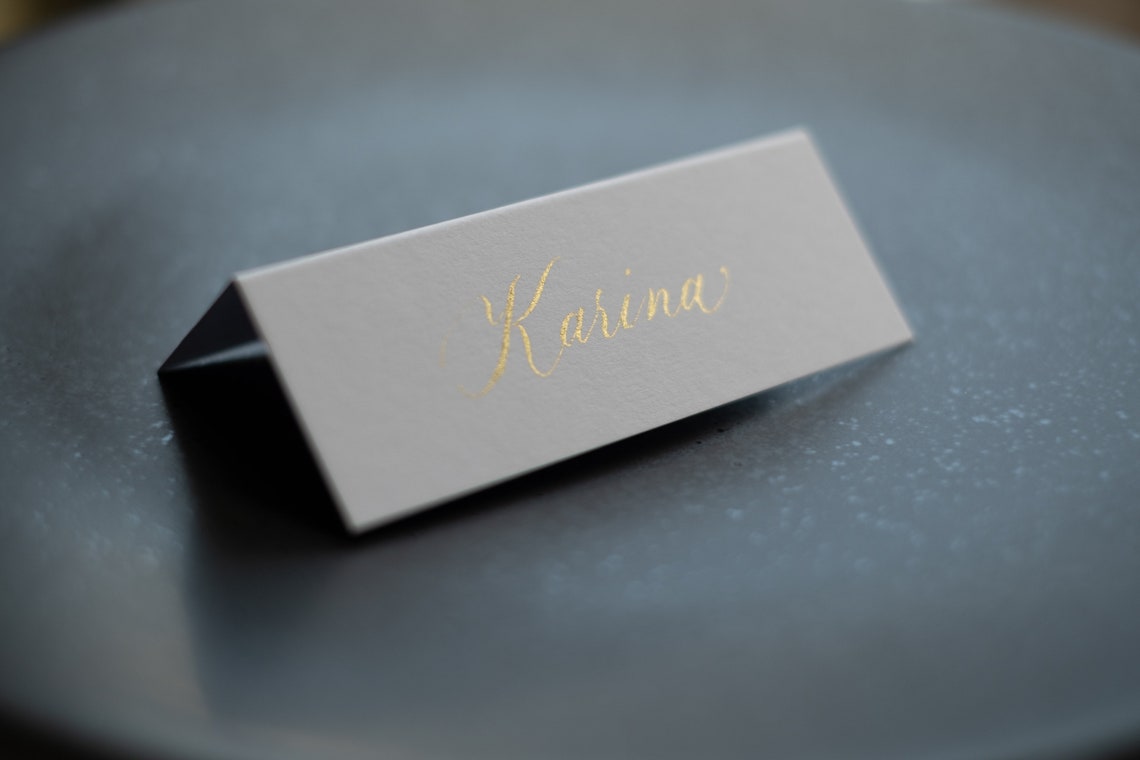 Personalized Name Cards Luxe Wedding Escort Cards Folded - Etsy