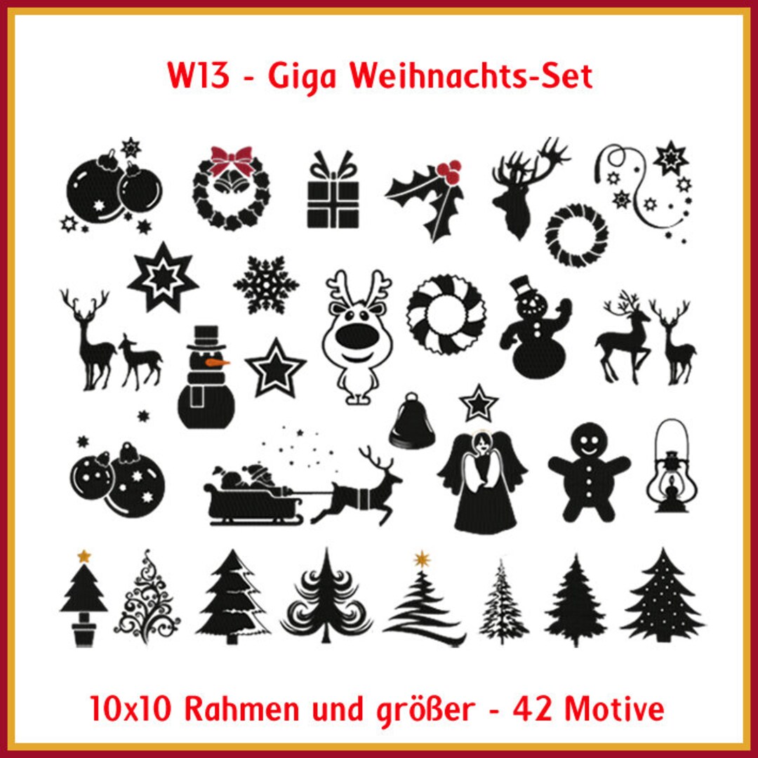 Stickdateien Giga-weihnachtsset: Verwandle Dein Zuhause in Ein ...