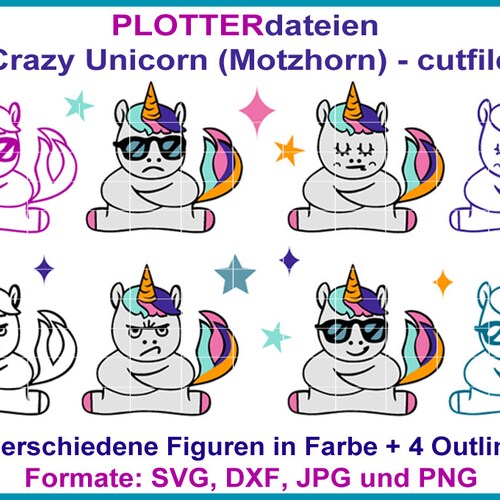 Plotterdateien Einhorn Schneideplott Plottervorlage Cutting | Etsy
