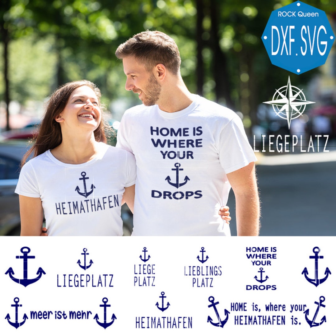 Plotter File Set Anchor Berth Home Port Favorite Place Maritime Cutting Plot Cutting Set Plotter ...