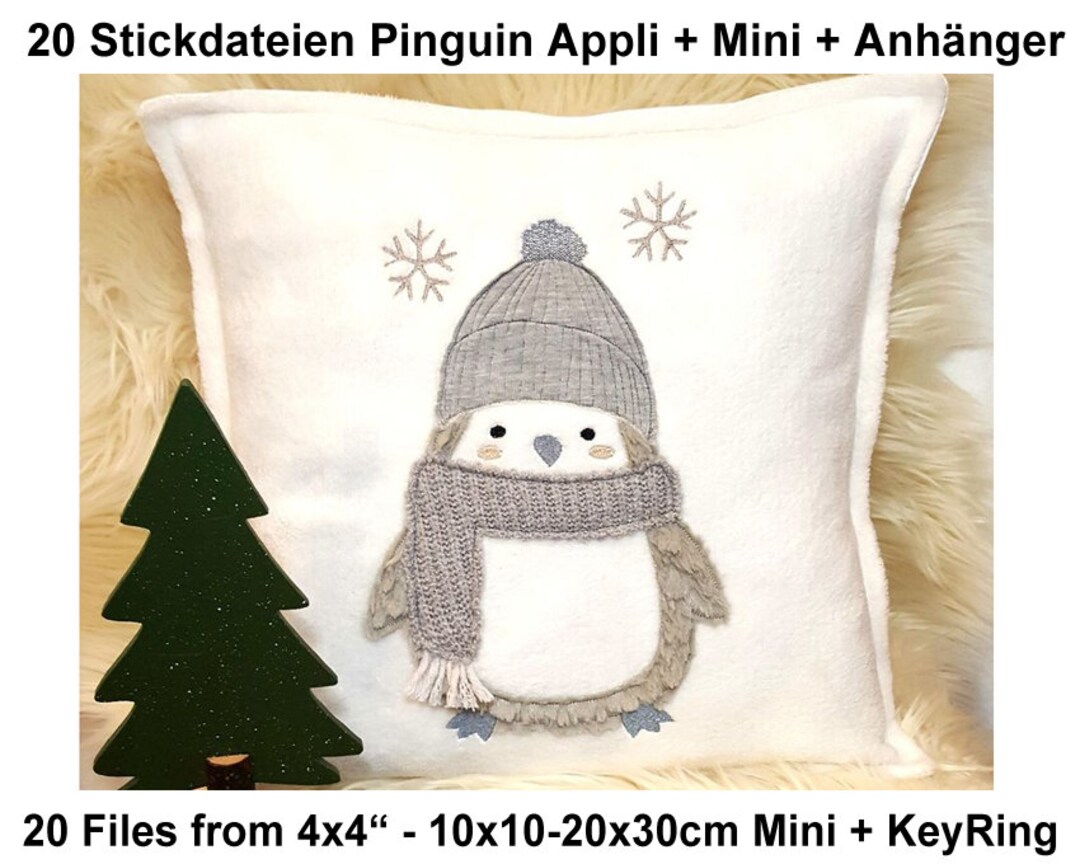 Embroidery Files Penguin Applications 8 Sizes 2 Full Stick - Etsy