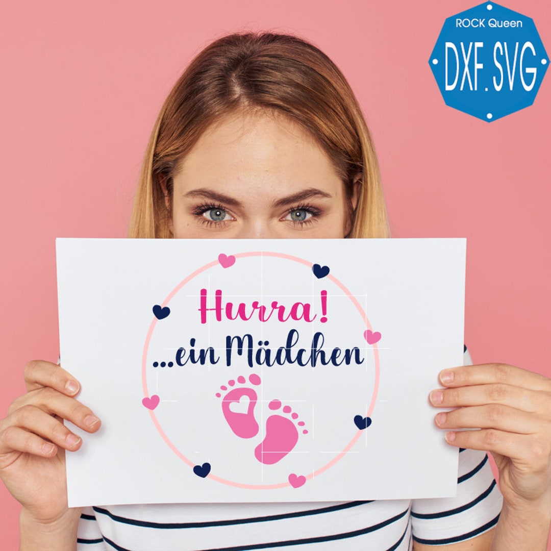 Plotter File Hurray A Girl, the Perfect Decoration for a Baby Shower or ...