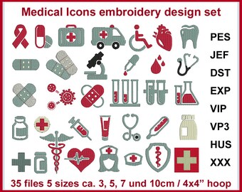 Medical Set Embroidery - Etsy