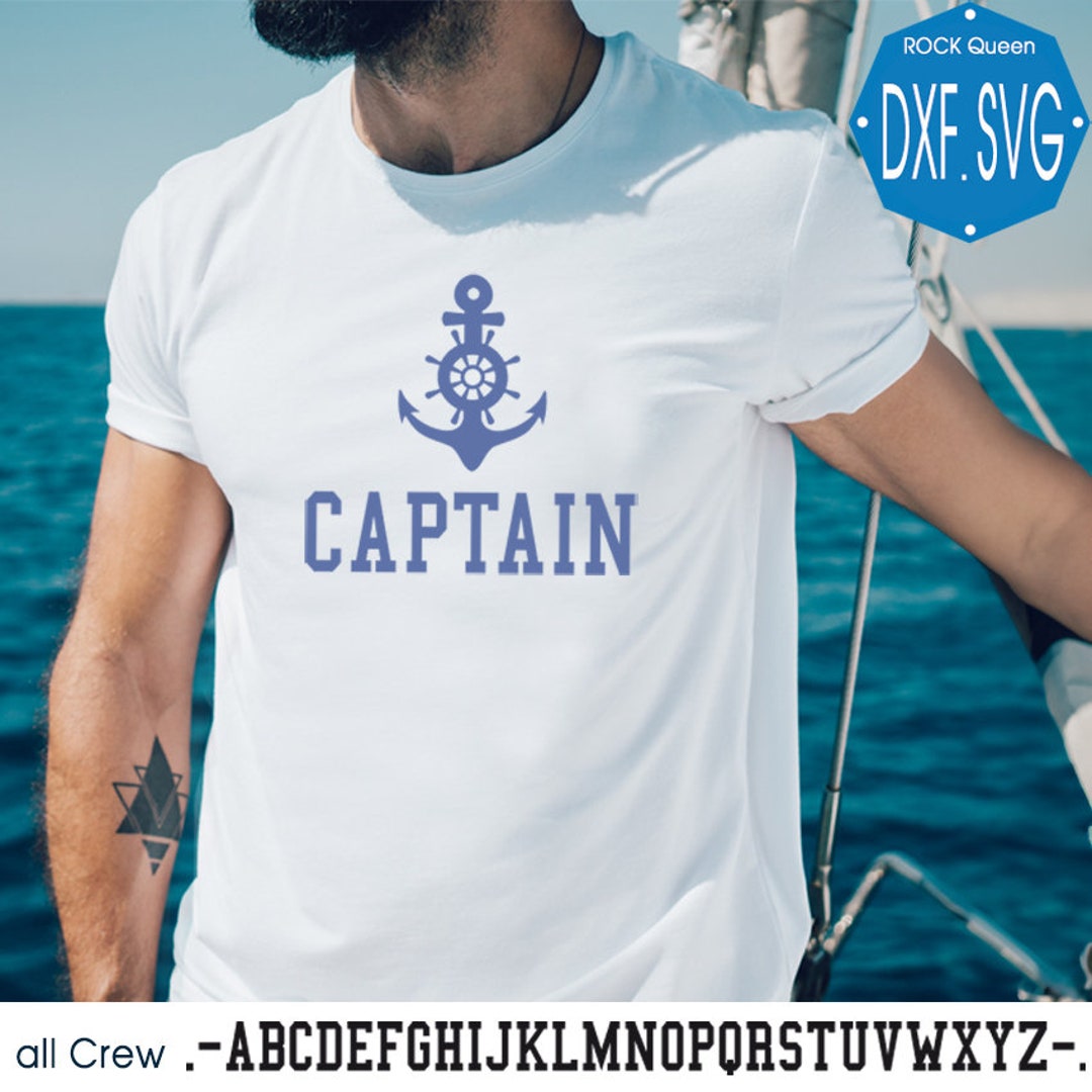 Plotter File Anchor Crew Captain Steward Stewardess Chef SVG DXF Cutfile Cutting Plot Cutting ...
