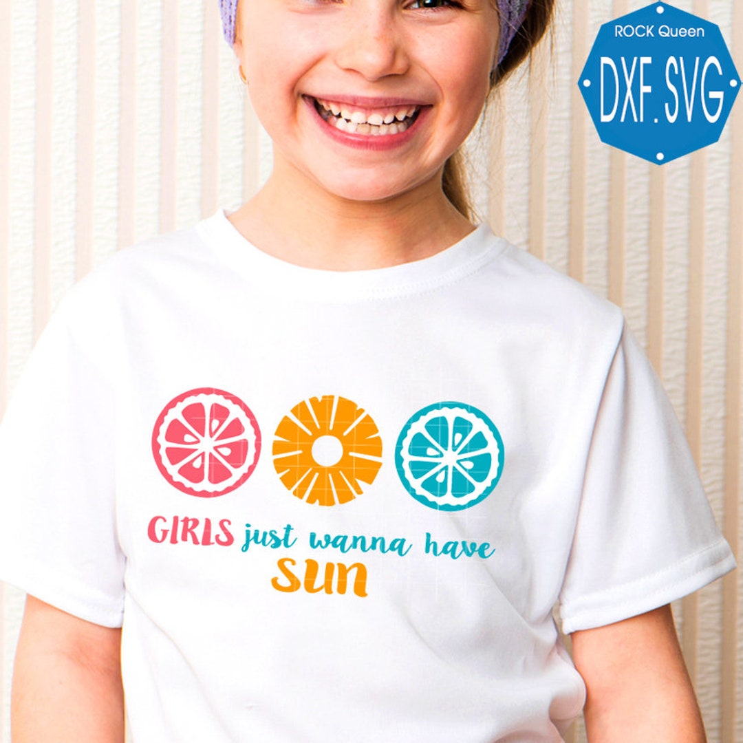 Plotter File Girls Sun Pineapple Orange Summer Cutting Plotter Template ...