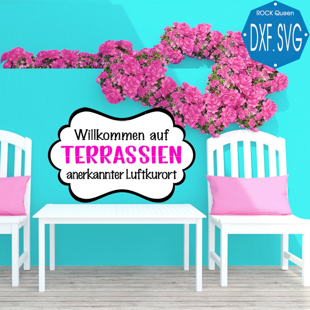 Plotter File Terraces Terrace Sign Cutfile Design Set - Etsy