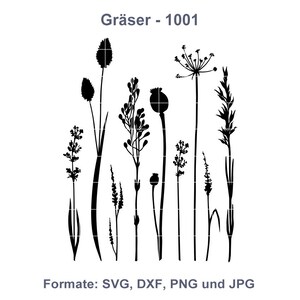 Plotter File Grasses, Wild Grasses, Cutting Plotter Template SVG DXF - Etsy