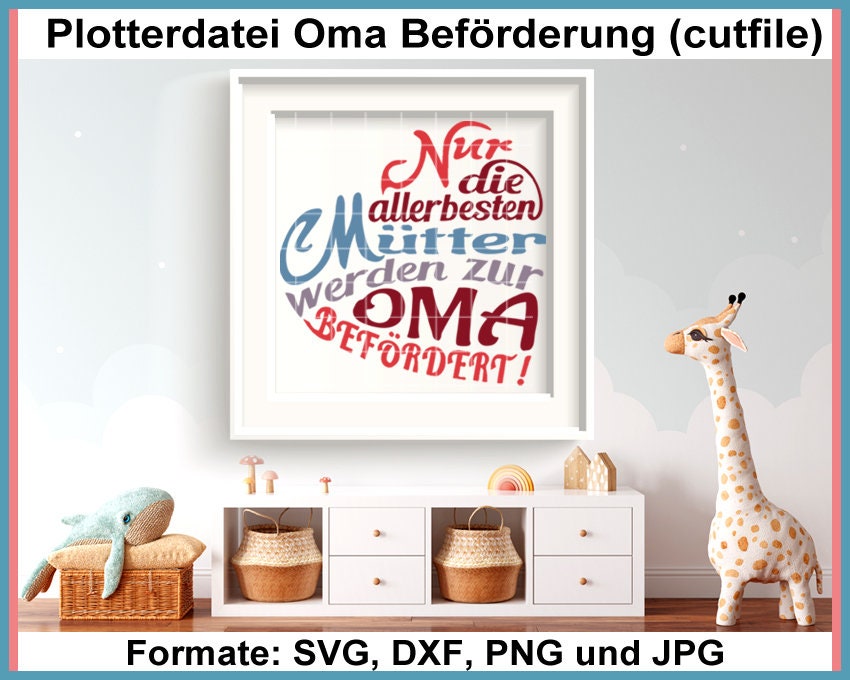 Plotterdatei Oma Beförderung Omaherz Herz Cutting Set Plotter - Etsy.de