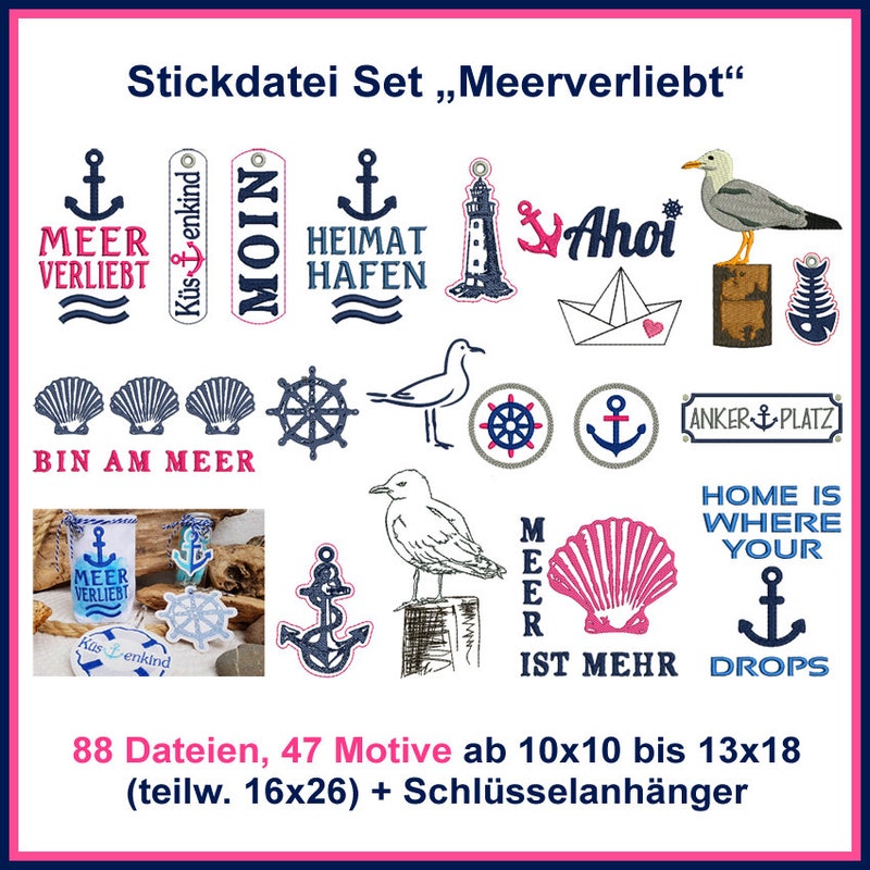 Stickdateien maritim - Etsy.de