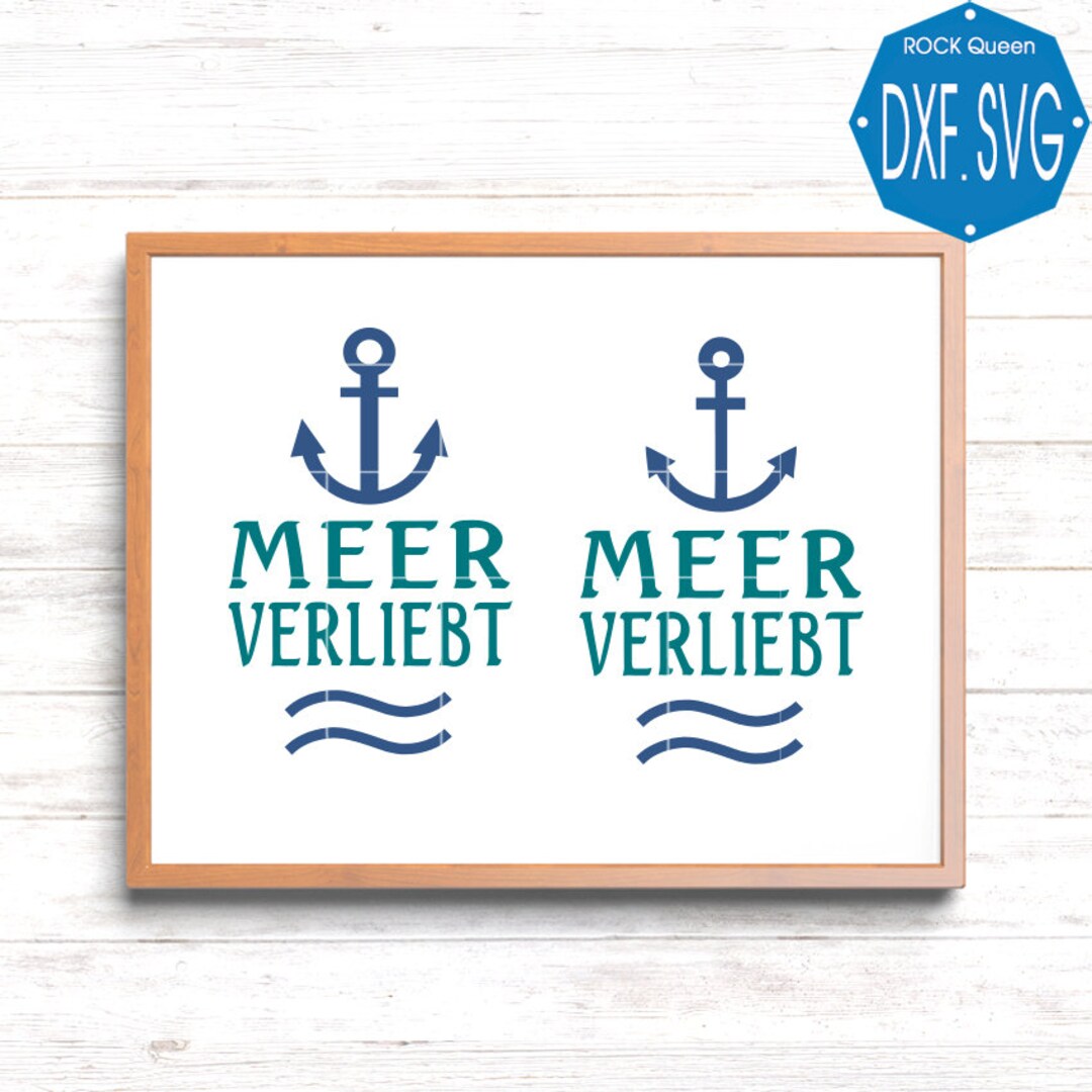 Plotter Files Sea in Love Maritime Anchor Font Cutting Plotter Cutting ...