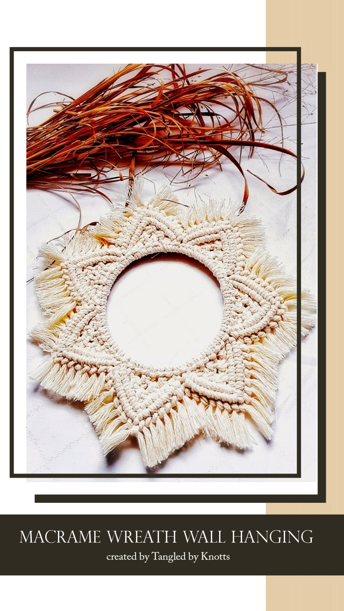 Macrame Wreath DIY/weaving patterns/Beginner tutorial wall | Etsy