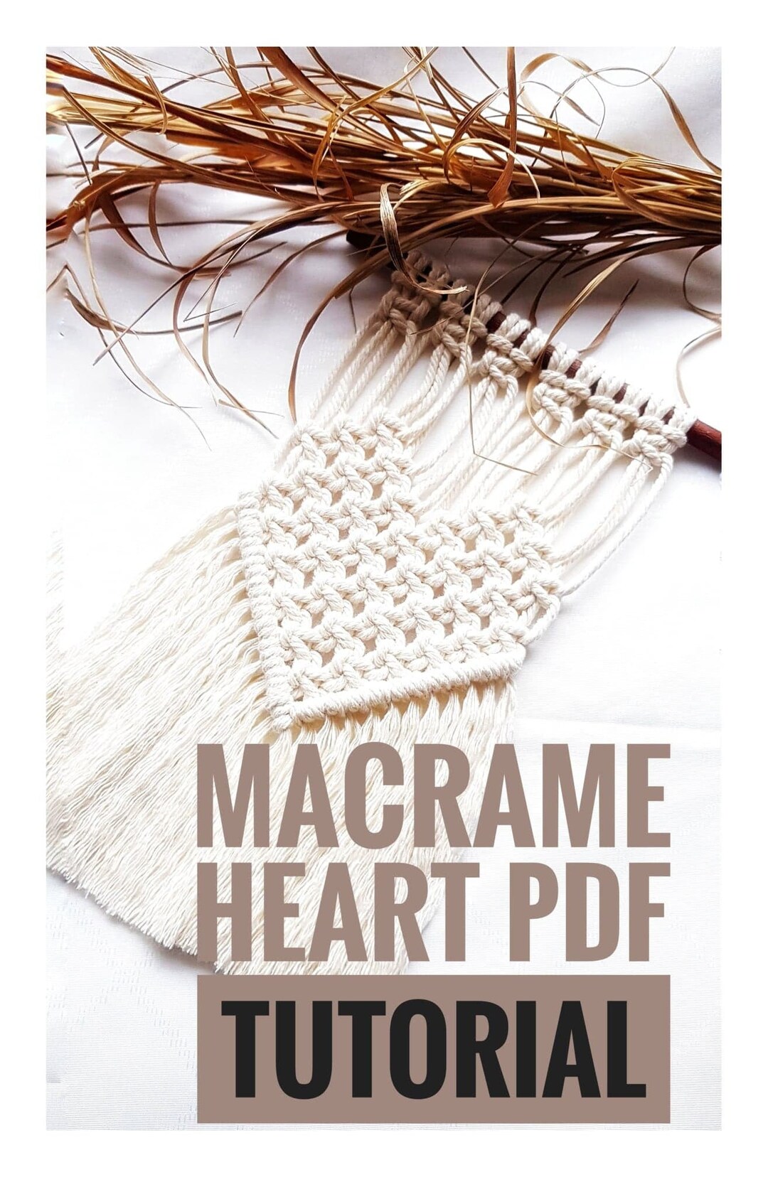 Macrame Heart Pattern /weaving Patterns /how to Tutorial Wall - Etsy UK