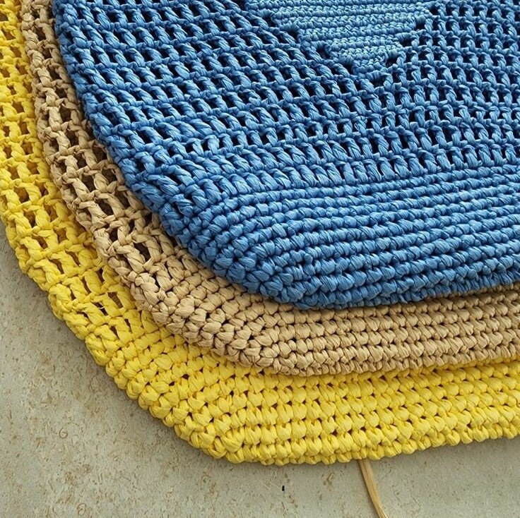 Personalized Raffia Tote Bag Crochet Raffia Beach Bag Raffia - Etsy