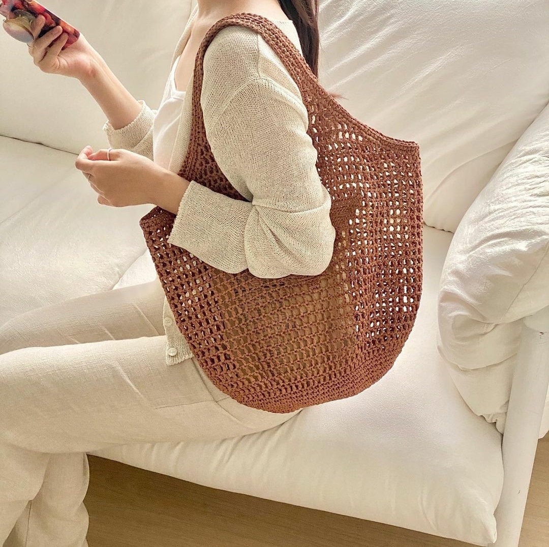 Personalized Raffia Tote Bag Crochet Raffia Beach Bag Raffia - Etsy