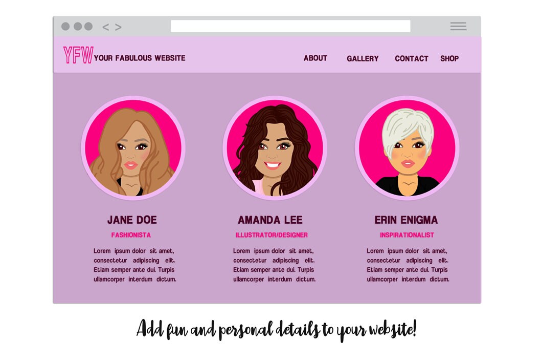 Personalised Character Creator Avatar Maker DYI Portrait | Etsy