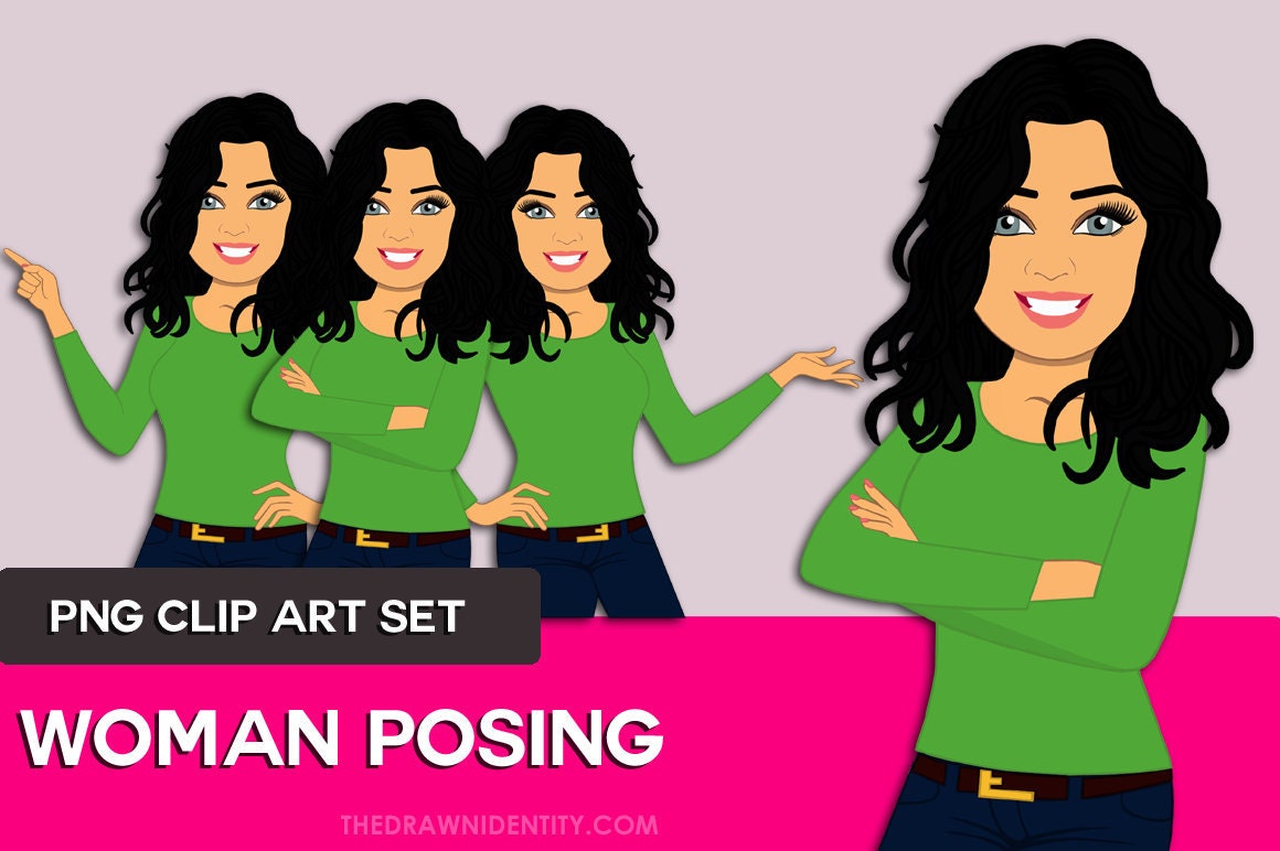 Woman Clip Art Character Design Illustration Avatar Woman - Etsy Australia