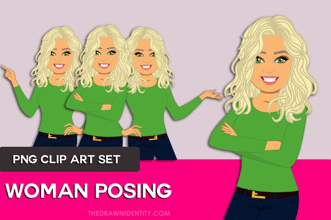 Woman Clip Art Character Design Illustration Avatar Woman - Etsy