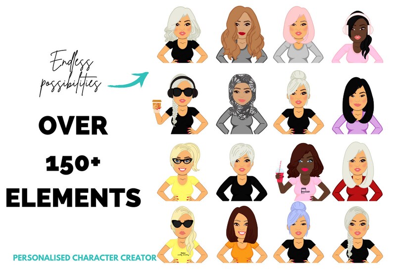 Personalised Character Creator | Avatar Maker | DYI Portrait Creator ...