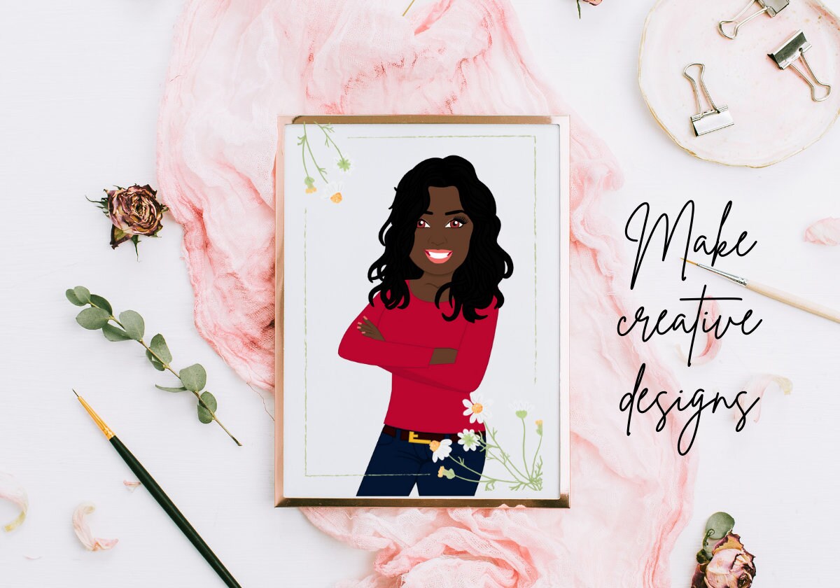 Woman Clip Art Character Design Illustration Avatar Woman Portrait ...