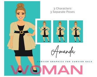 Woman Clipart Illustration Girl Graphic Clip Art | Etsy