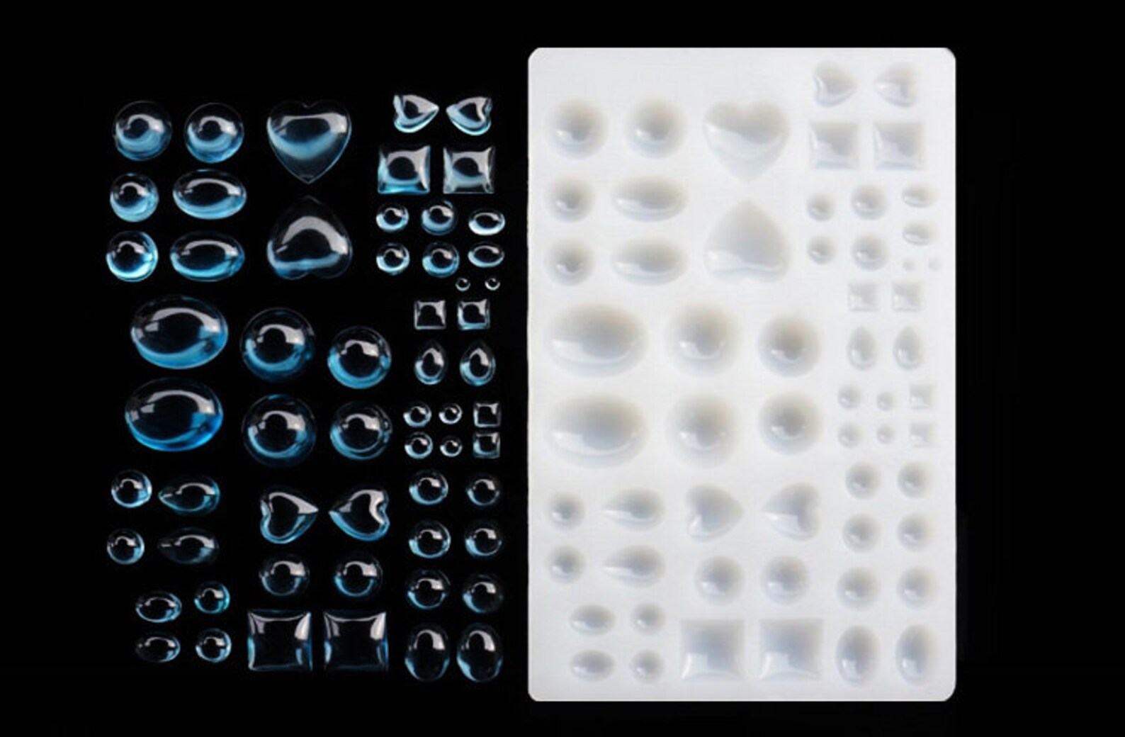 A Set Tear Drop Silicone Mold Resin Silicone Mould Jewelry - Etsy