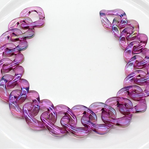 100pcs Acrylic Chain Links Open Link Size 23mmx17mm Plastic - Etsy