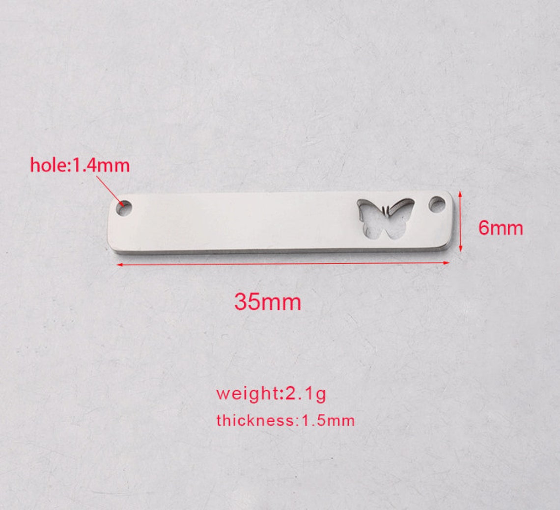 10Pcs Stainless Steel Blank Bar 6x35mm Stainless Steel Bar | Etsy