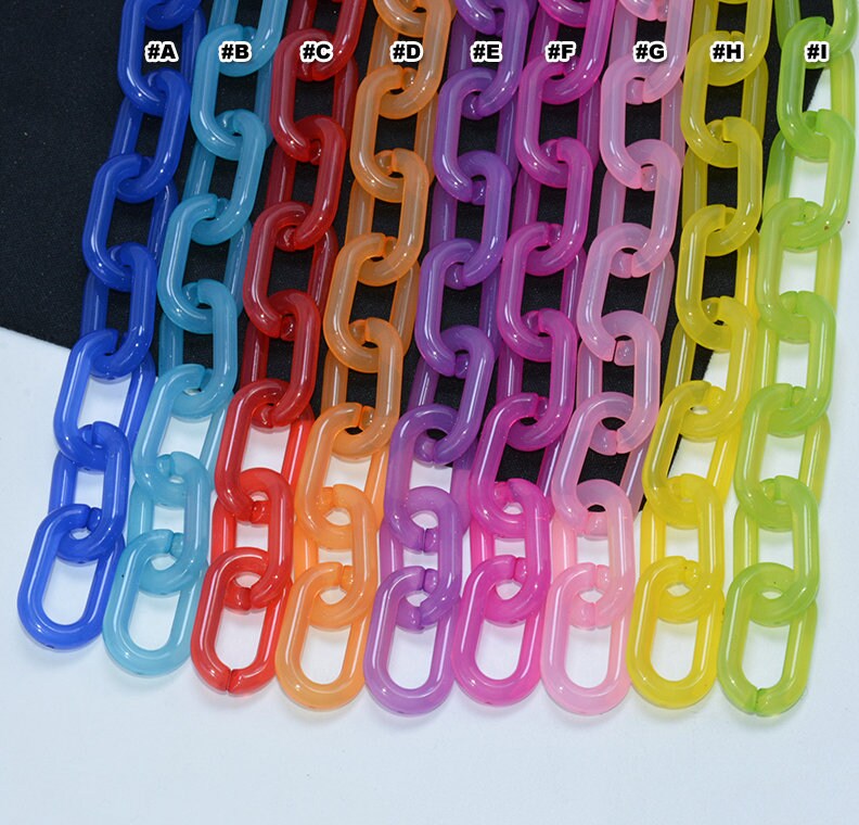 25pcs Translucent Acrylic Chain Oval Links 23x17mm Plastic - Etsy