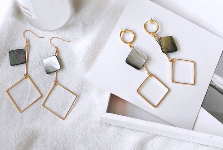 10pcs Gold Geometric Pendant Charm Earring Charms Unique - Etsy