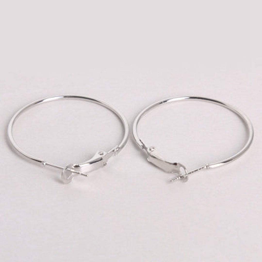 20pcs Earring Hoops Circle Earrings Earring Hooks 30mm Earring Hooks ...
