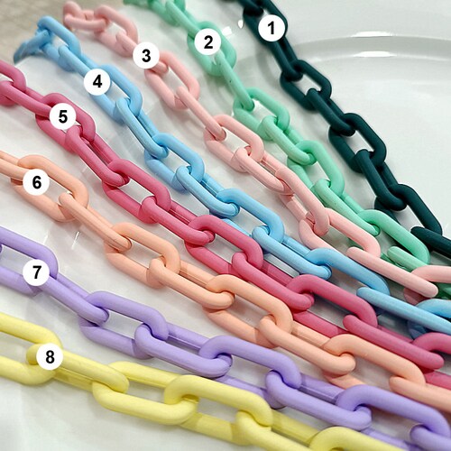 100pcs Acrylic Chain Links Open Link Size 23mmx17mm Plastic - Etsy