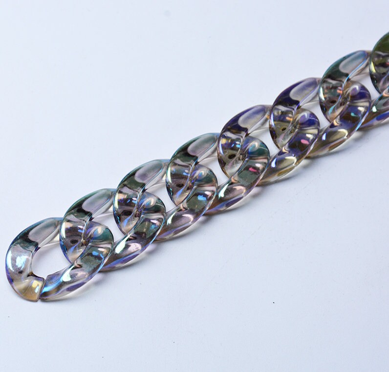 25pcs Translucent Acrylic Chain Oval Links 30x20mm Plastic - Etsy