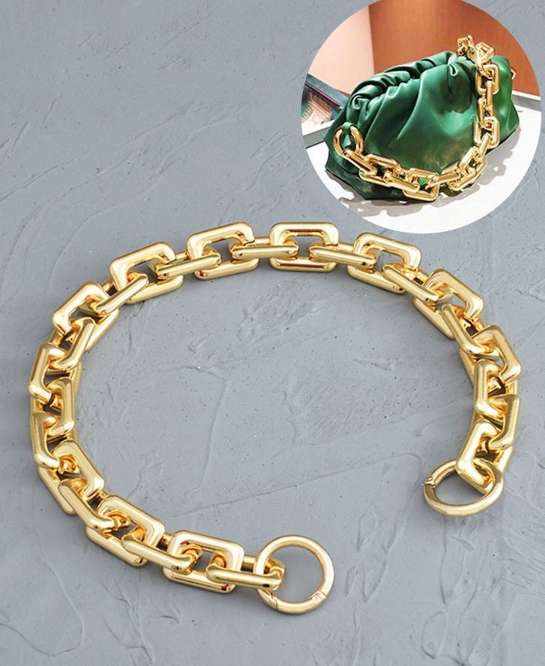 1 Piece 52cm Long Heavy Metal Purse Chain Chunky Chain Replacement ...