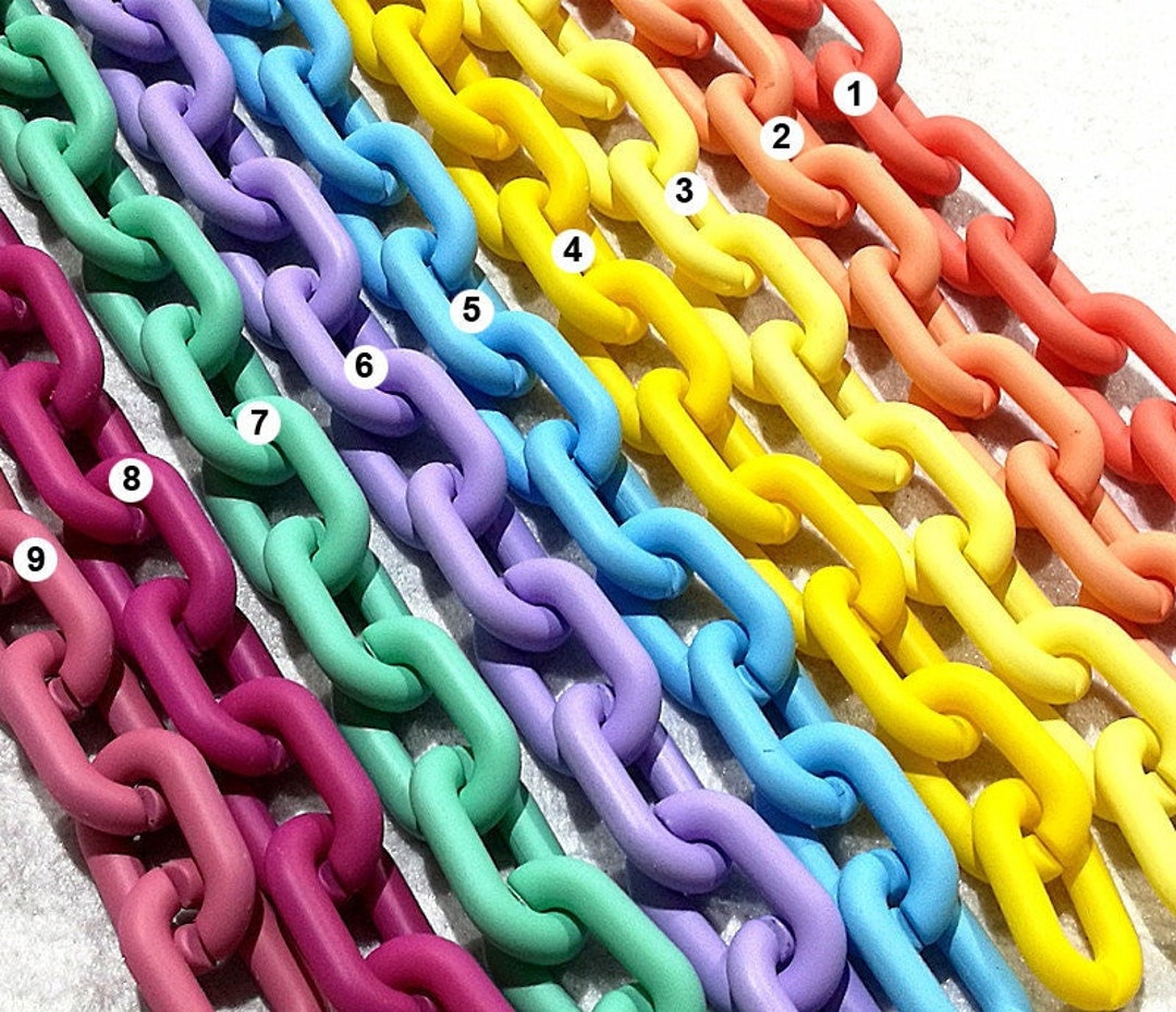 100pcs Acrylic Chain Links Open Link Size 31x19mm Plastic Chain Links ...