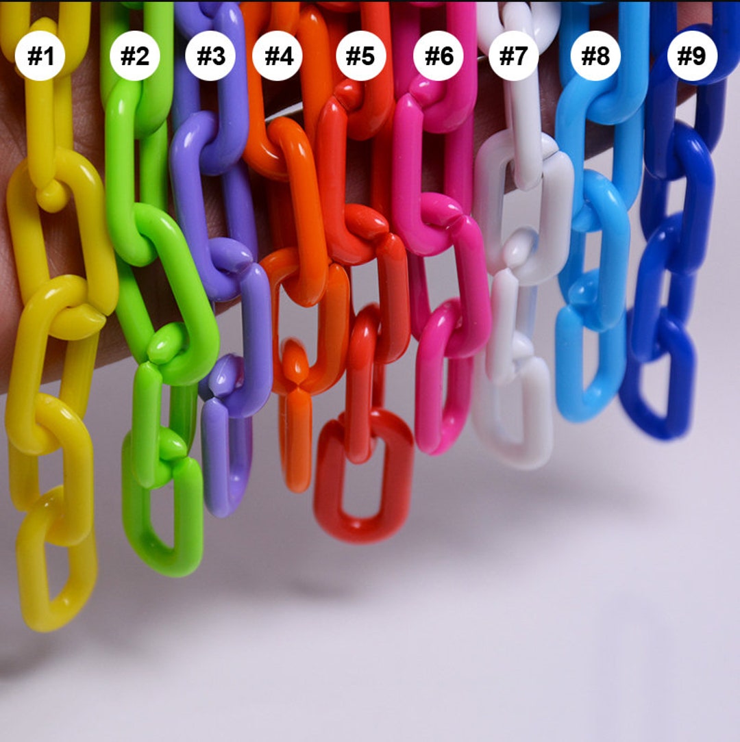 30pcs Acrylic Chain Links Open Link Size 21mmx11mm Plastic Chain Links ...