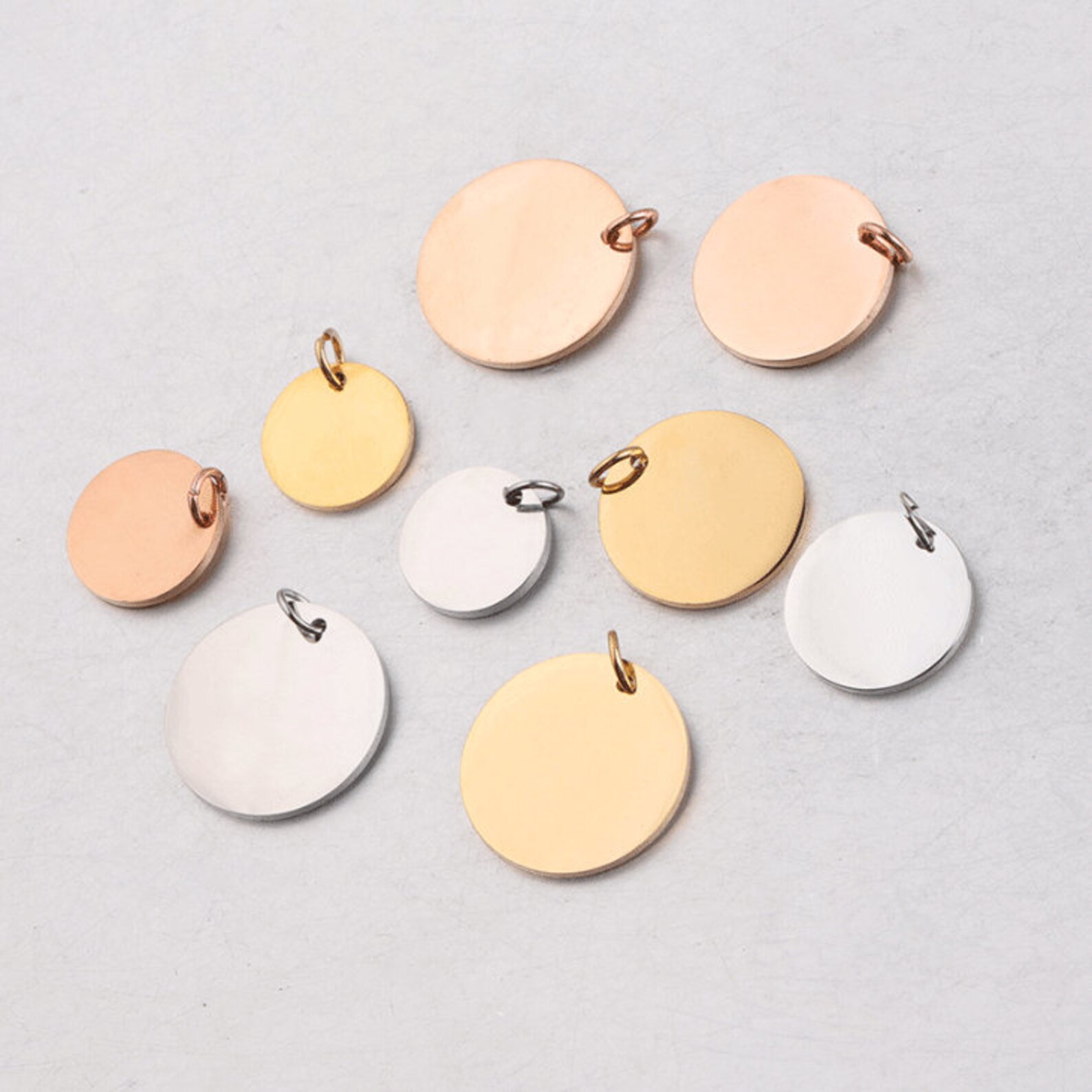 10pcs Round Circle Stainless Steel Tags Stamping Blanks Metal - Etsy