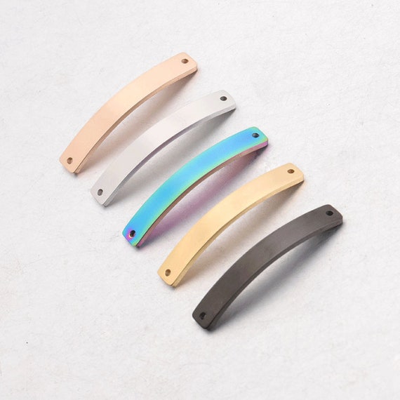 10pcs Stainless Steel Curved Bar Blank 6x39mm Stainless Bar | Etsy