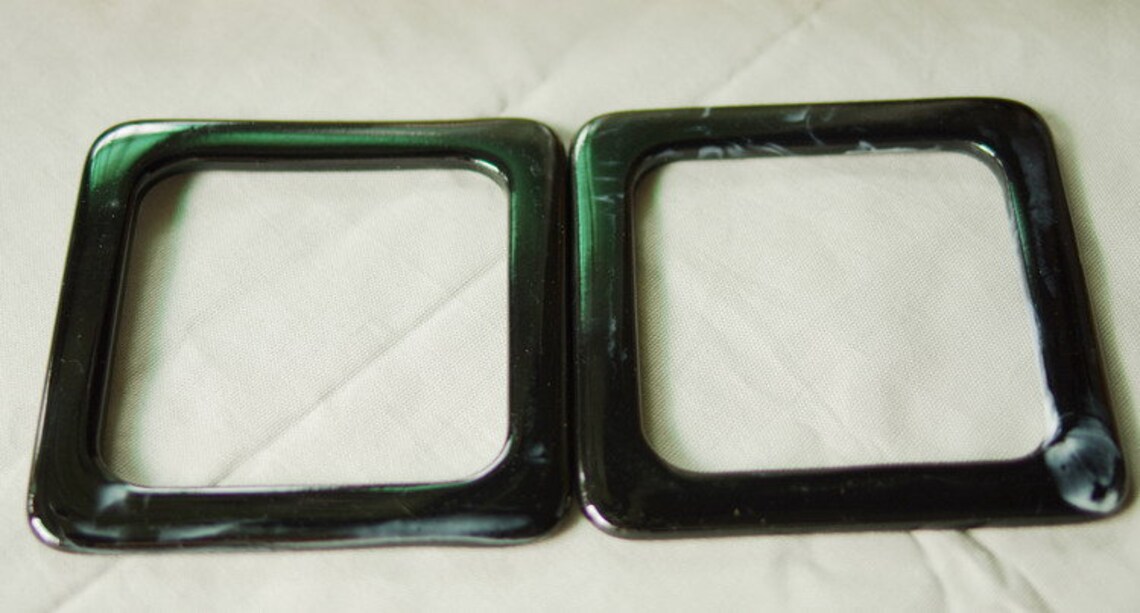 A Pair of Square Black Marble Acrylic Purse Handles Resin - Etsy