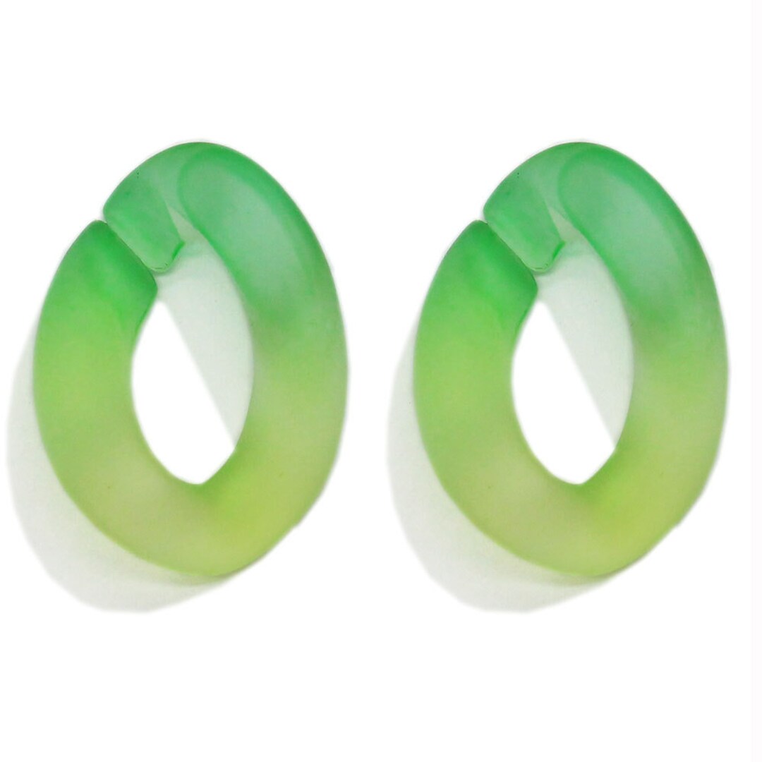 20pcs Iridescent Rainbow Acrylic Chain Links 20x30mm Translucent ...