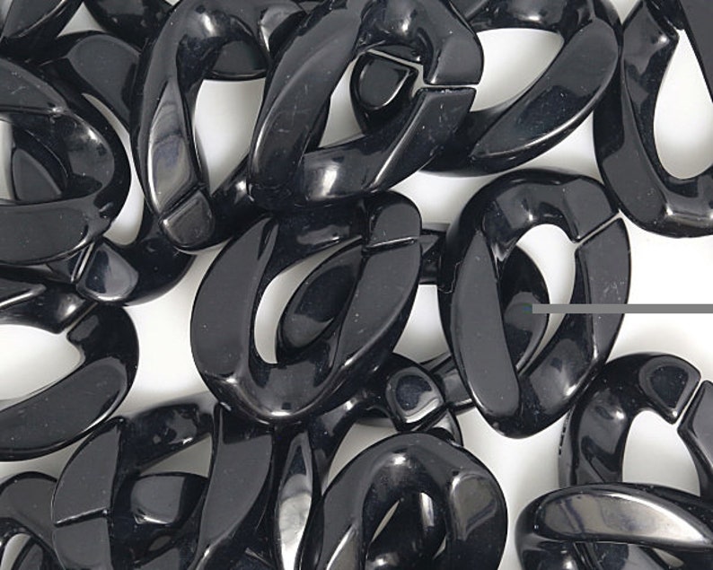 100pcs Acrylic Chain Links Open Link Size 23mmx17mm Plastic | Etsy
