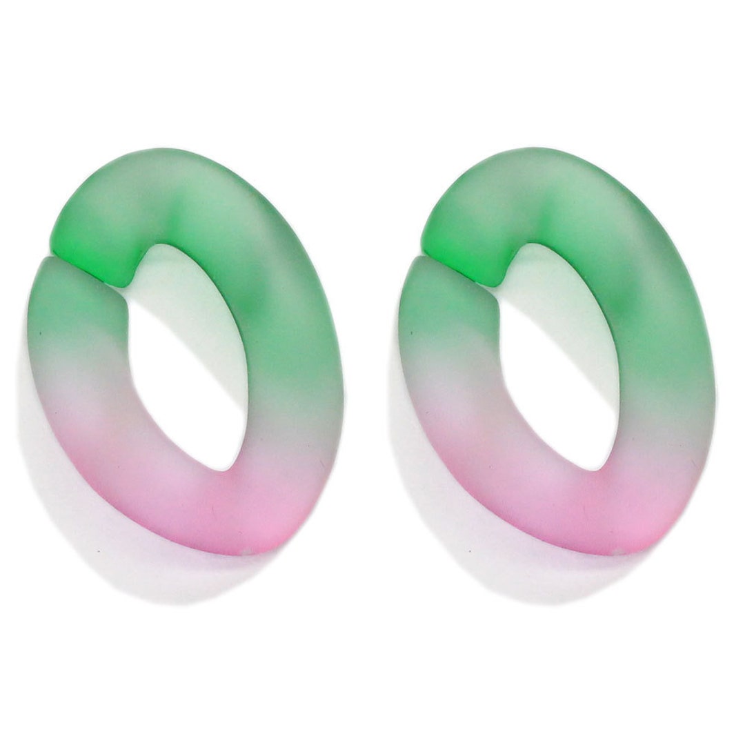 20pcs Iridescent Rainbow Acrylic Chain Links 20x30mm Translucent ...
